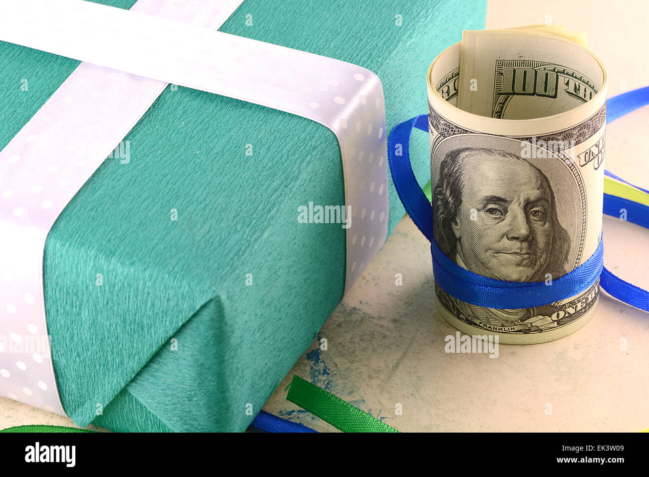 American dollars money gift hi-res stock photography and images - Alamy
