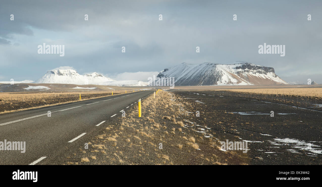 Icelandic landscape, with volcanoes and waterfalls Stock Photo - Alamy