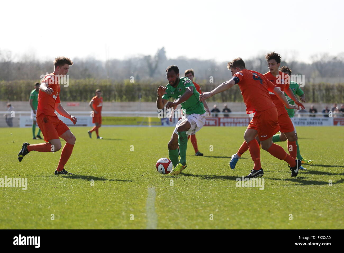 Nantwich, England. 6th April, 2015. Nantwich Town's Liam Shotton in ...