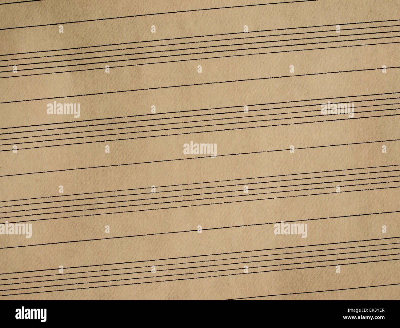 Blank ruled score for writing music Stock Photo - Alamy