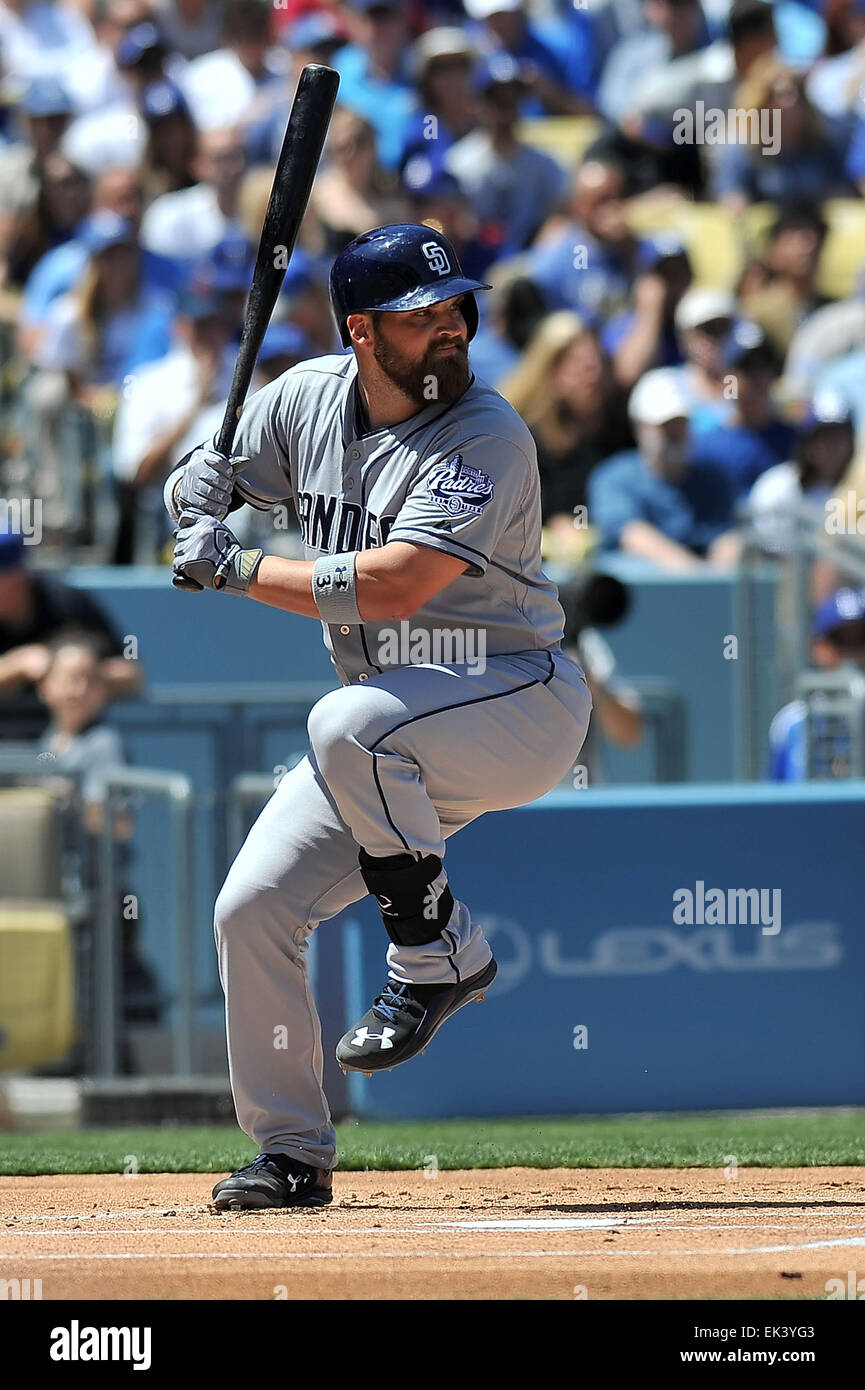 Los Angeles, CA, USA. 6th Apr, 2015. San Diego Padres catcher Derek ...