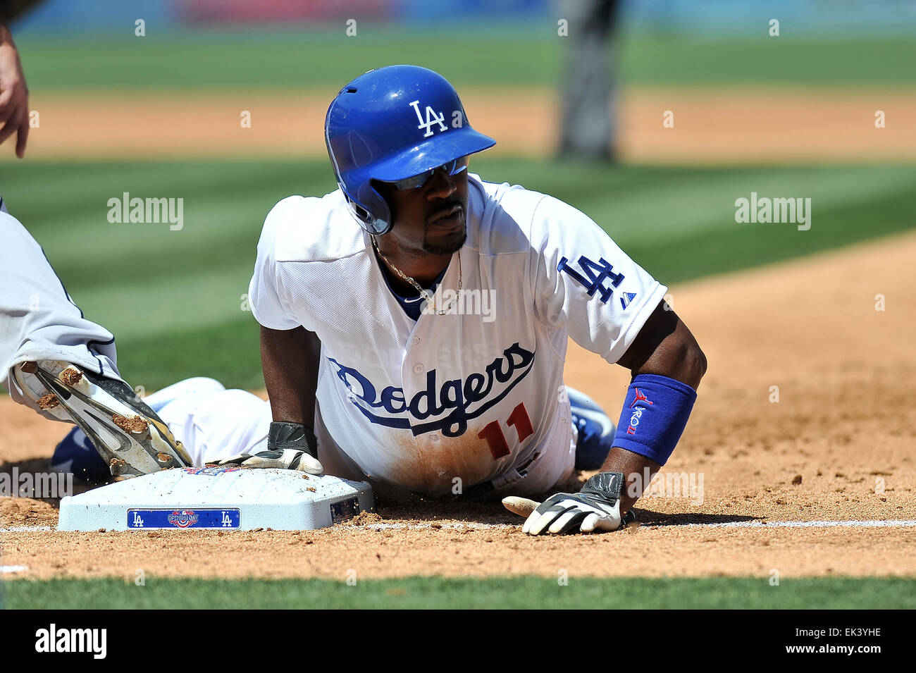 Los Angeles, CA, USA. 6th Apr, 2015. Los Angeles Dodgers shortstop ...