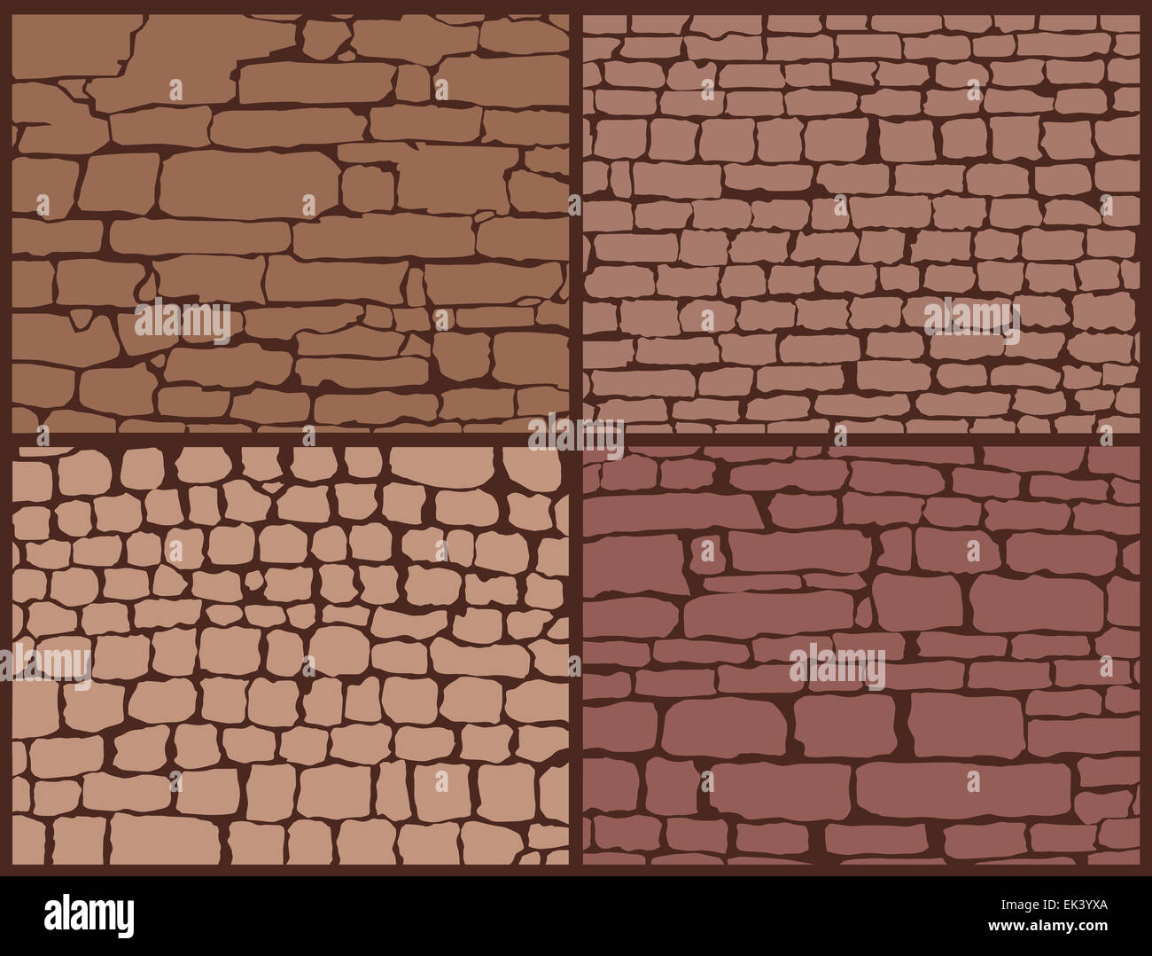 Stone masonry set. Stone Wall Composition Set Stock Photo - Alamy