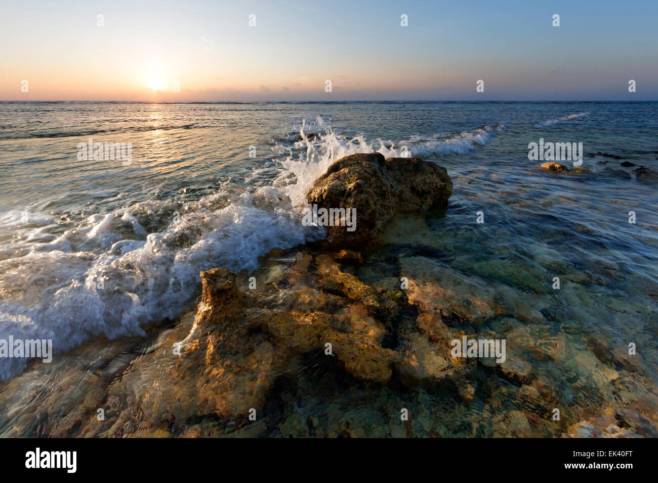 Beautiful island rocks in the water of Maldives Stock Photo - Alamy