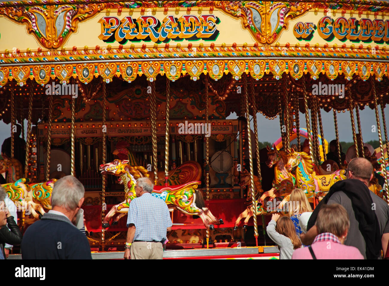 Traditional Victorian Steam Carousel Roundabout Gallopers or Galloping ...