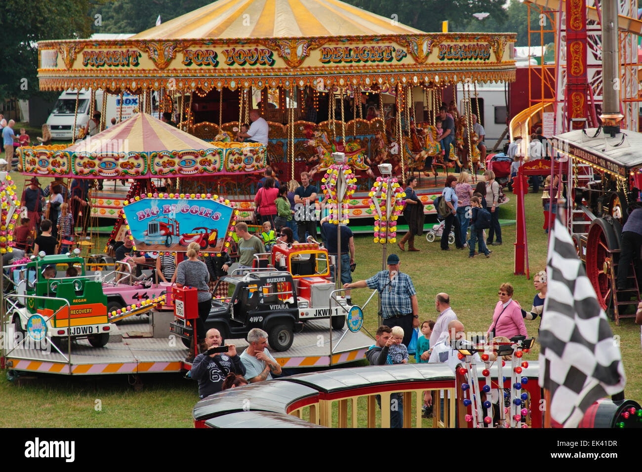 Traditional Victorian Steam Carousel Roundabout Gallopers or Galloping ...