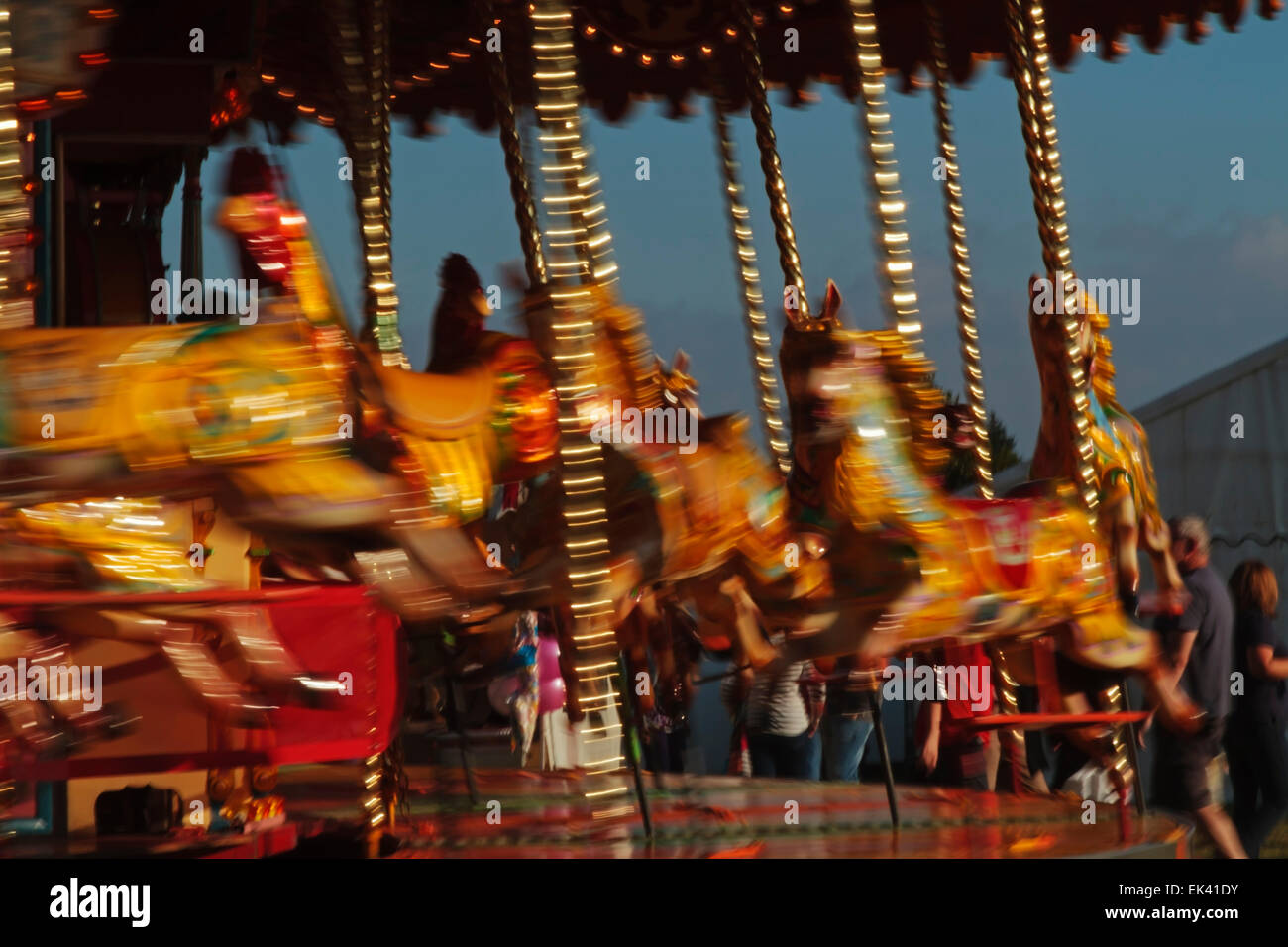 Traditional Victorian Steam Carousel Roundabout Gallopers or Galloping ...