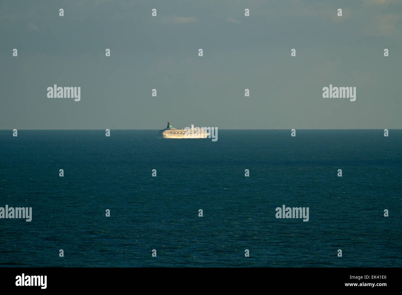 Cruise Liner at Sea, Dover Straits Stock Photo - Alamy