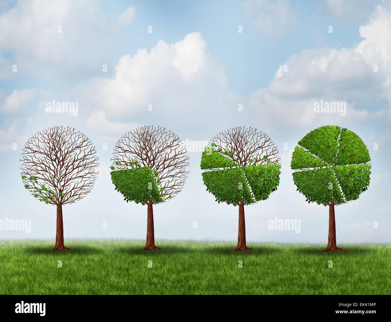 Tree pie chart hi-res stock photography and images - Alamy
