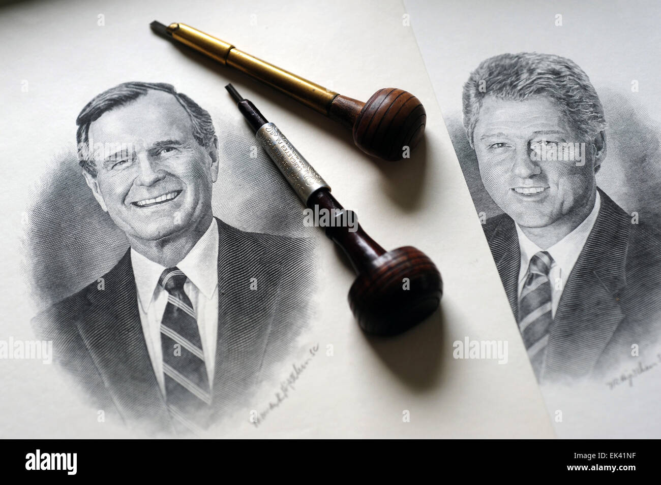 Presidential Official government engraving portraits of past presidents ...