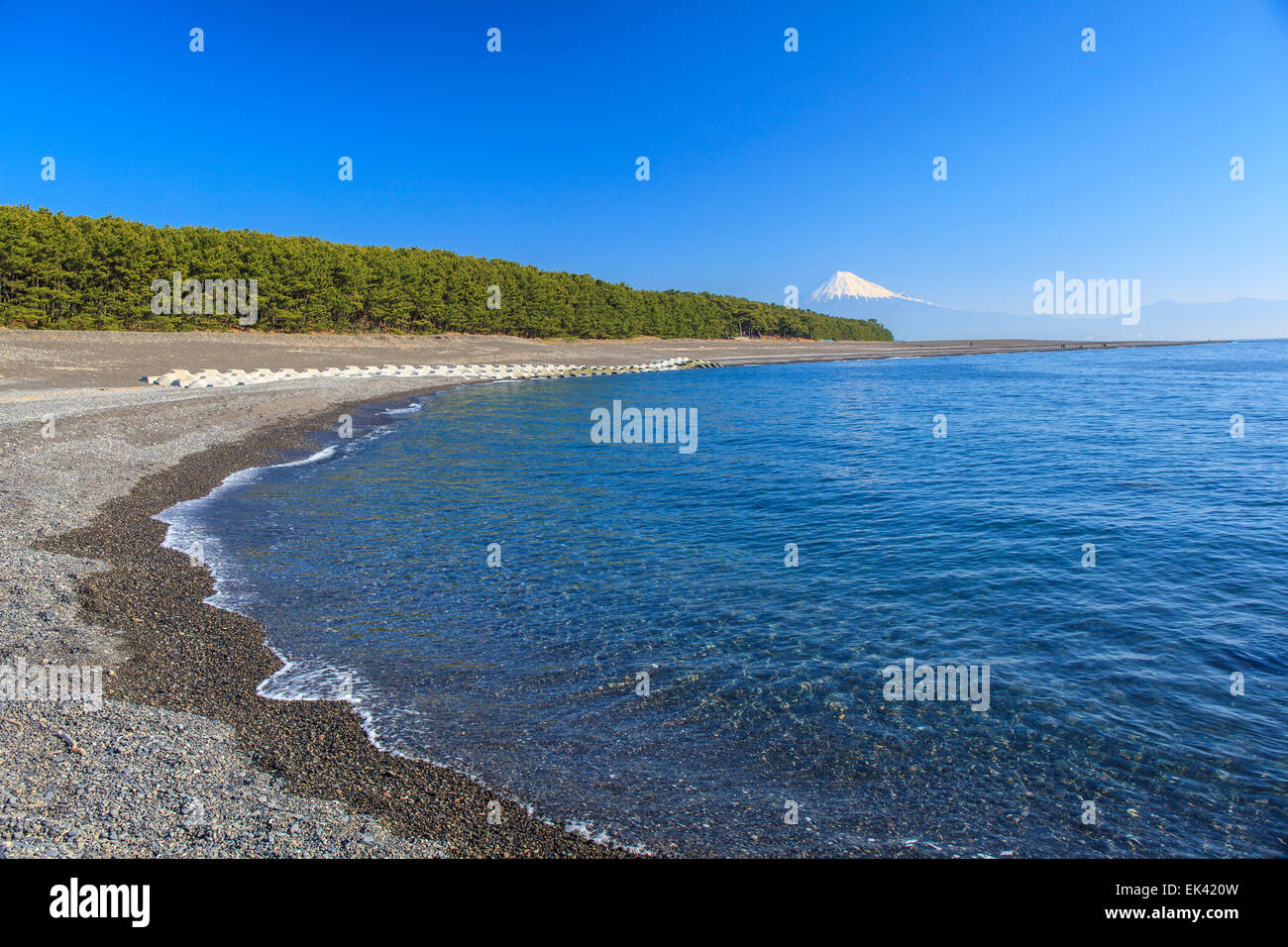 Mt. Fuji view from Mihonomatsubara, Izu, Shizuoka, Japan Stock Photo ...