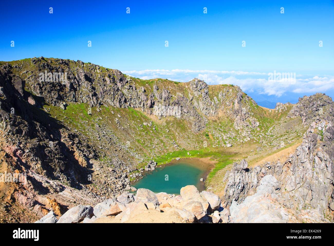 Crater lake of Mt. Yakedake, Japan Alps Stock Photo - Alamy