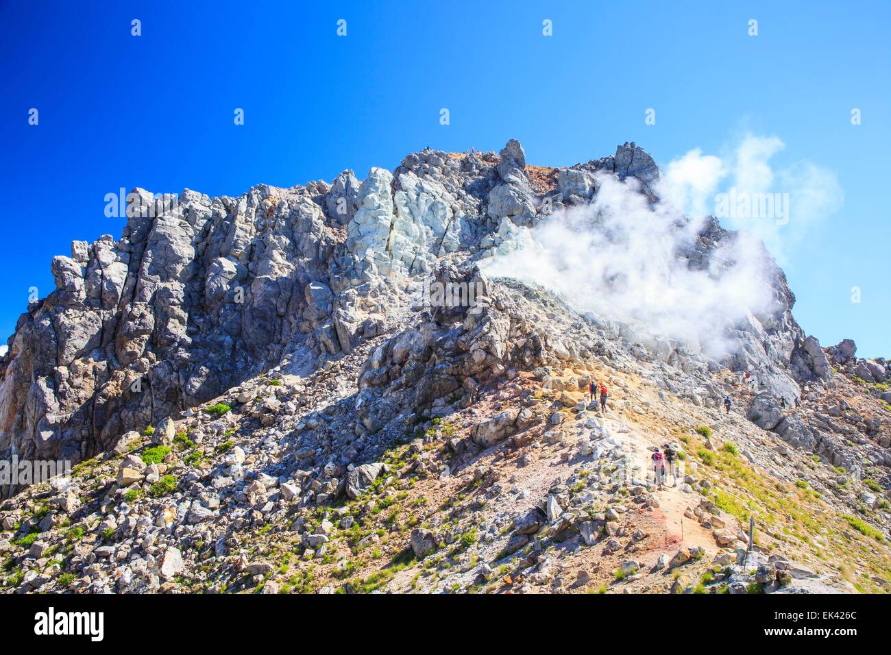 Raise the plume Mt. Yakedake, Japan Alps Stock Photo - Alamy
