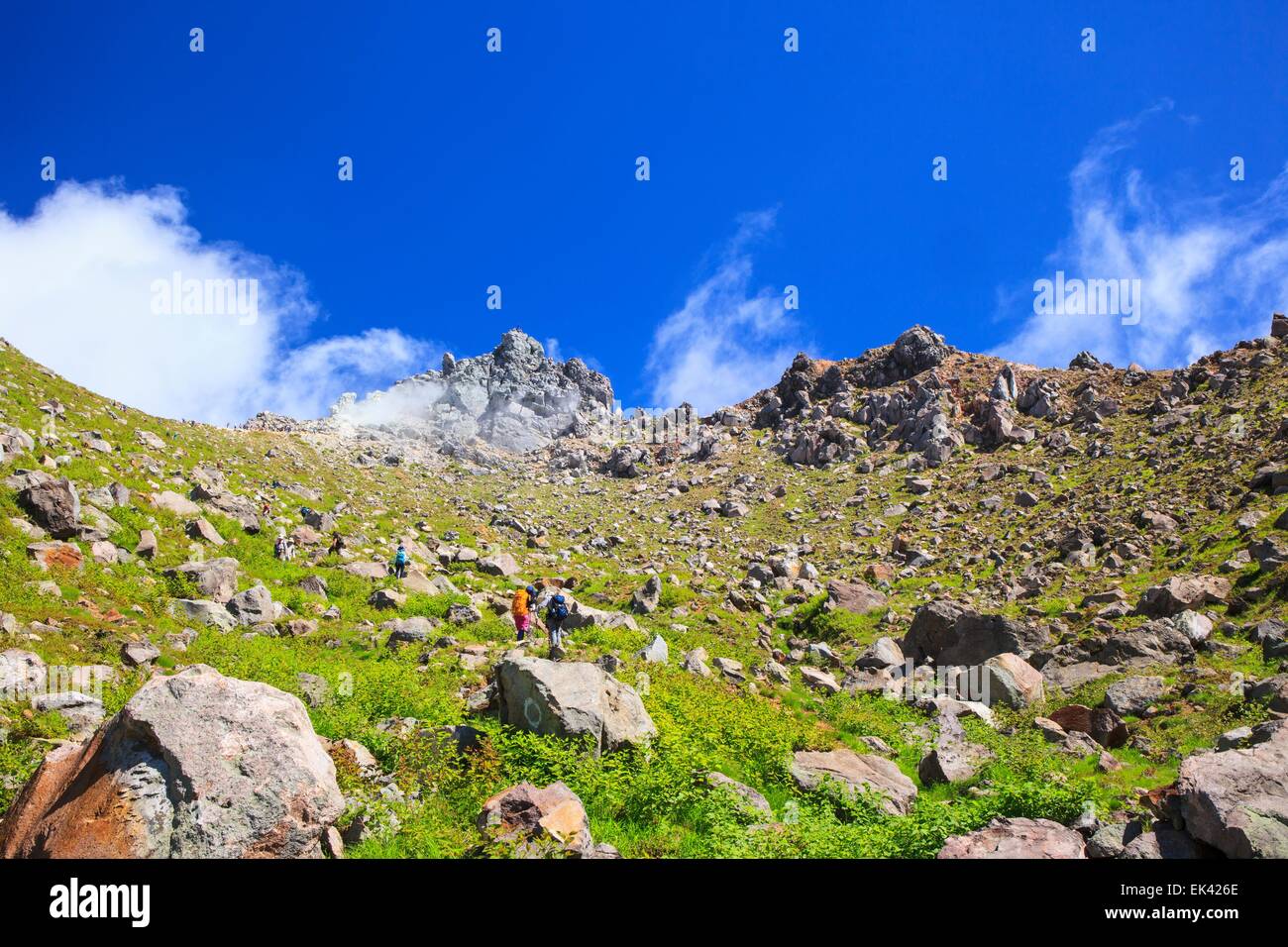 Raise the plume Mt. Yakedake, Japan Alps Stock Photo - Alamy