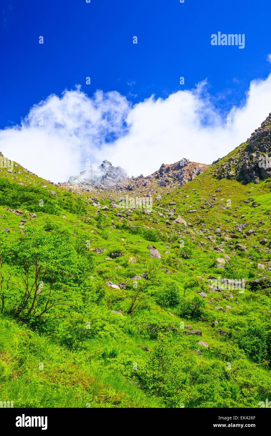 Raise the plume Mt. Yakedake, Japan Alps Stock Photo - Alamy