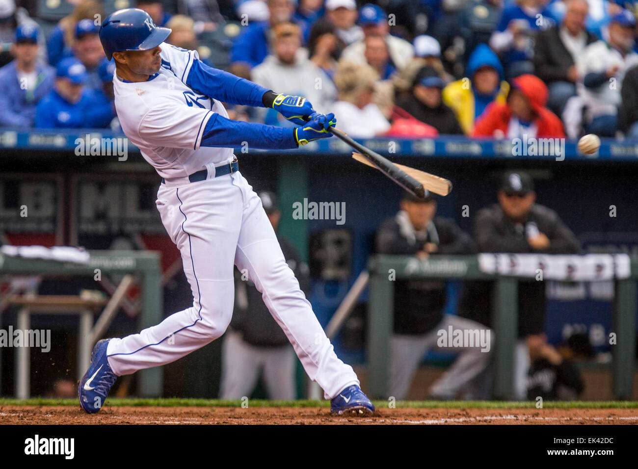 Kansas City, USA. 6th April, 2015. Alex Rios #15 of the Kansas City ...