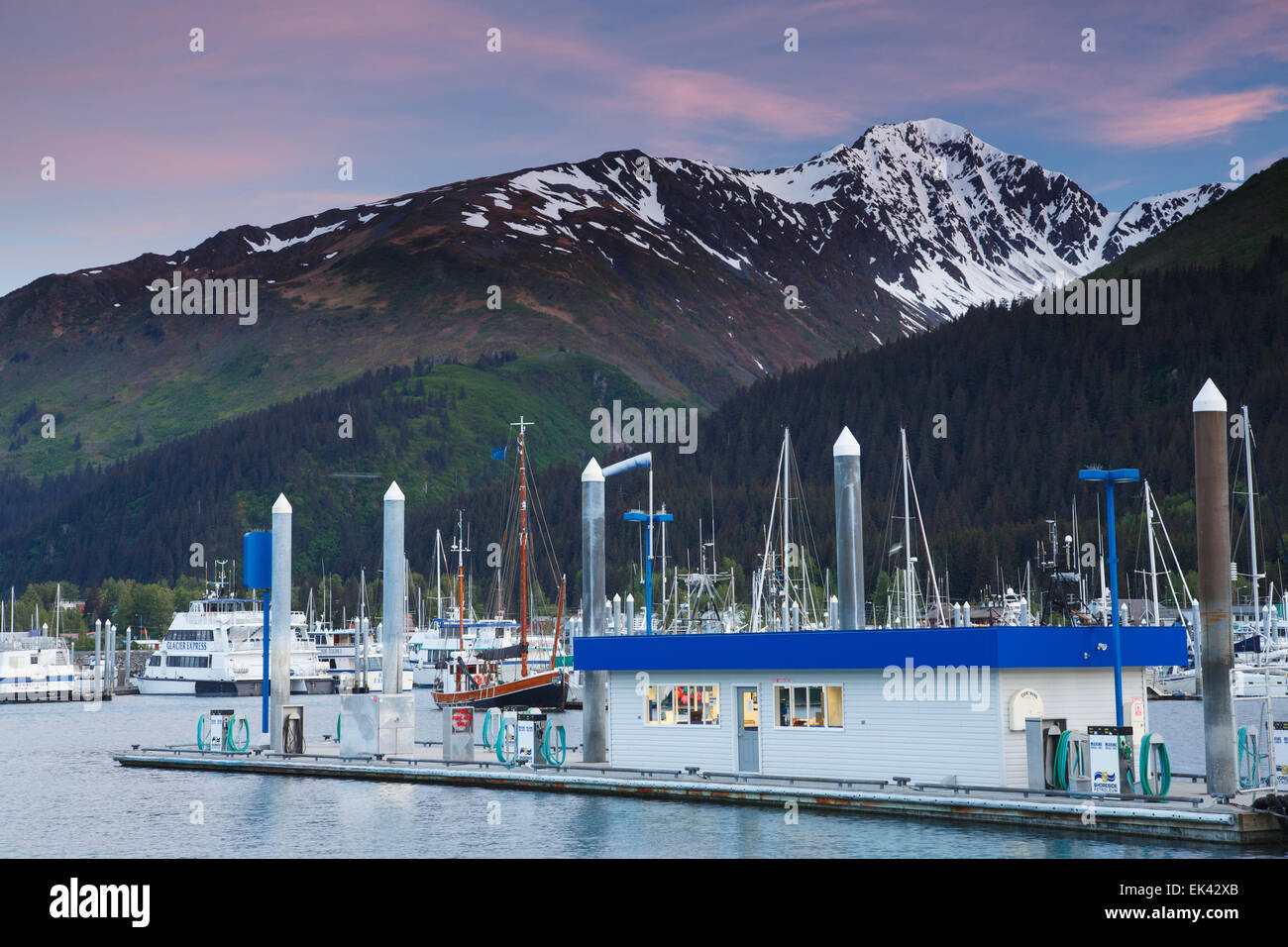 Fuel dock, Seward, Alaska Stock Photo - Alamy