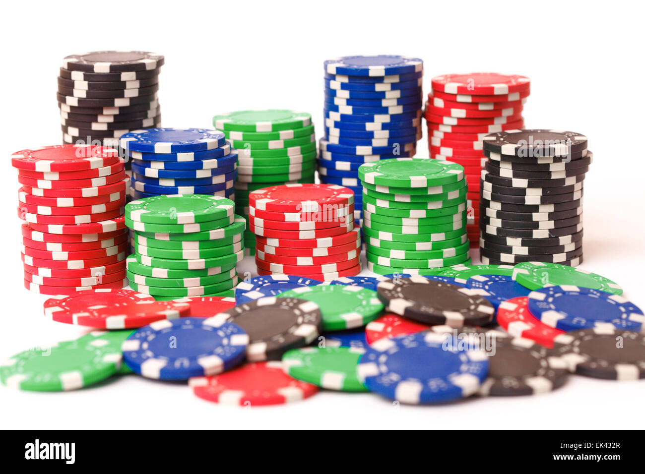 Poker chips on gaming hi-res stock photography and images - Alamy