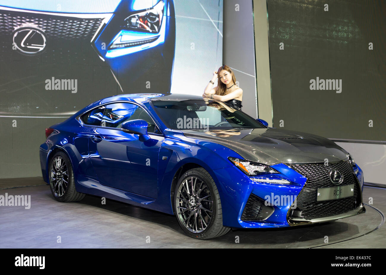 Lexus, Apr 2, 2015 : Japanese automaker Lexus' RCF is displayed during ...
