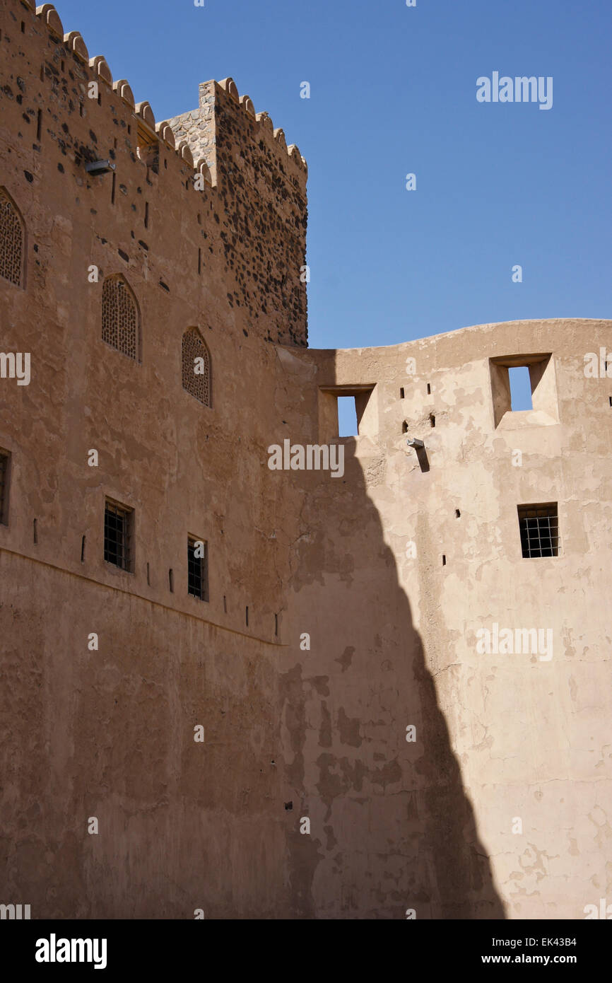 Outer walls of Jabrin (Jibreen, Jabreen, Gibreen) Castle, Oman Stock ...