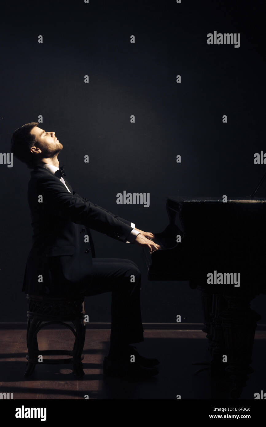 Piano classical music musician player Stock Photo - Alamy