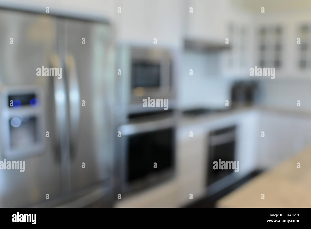 Blurred Modern Kitchen Stock Photo - Alamy