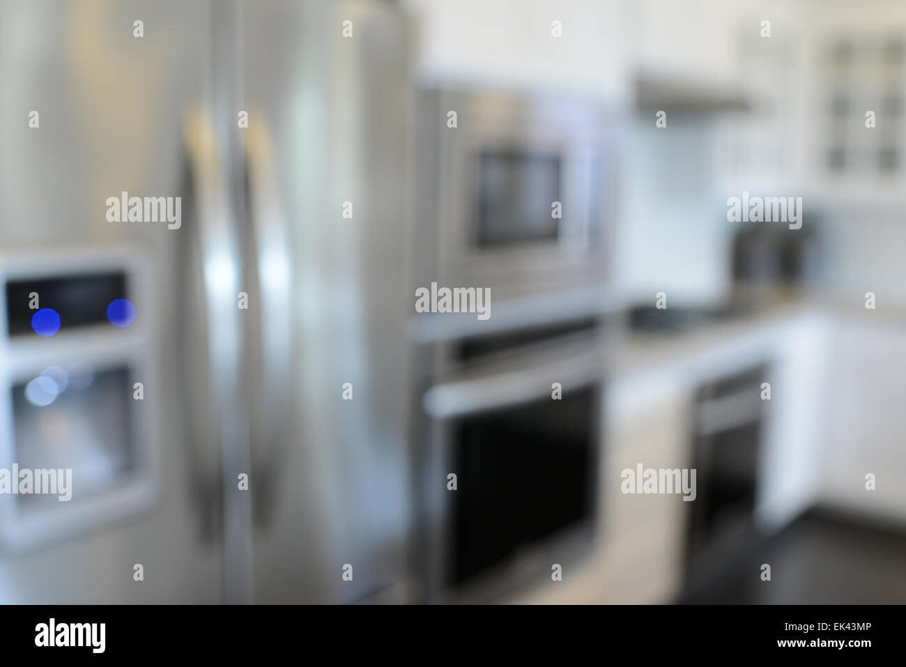 Blurred Modern Kitchen Stock Photo - Alamy