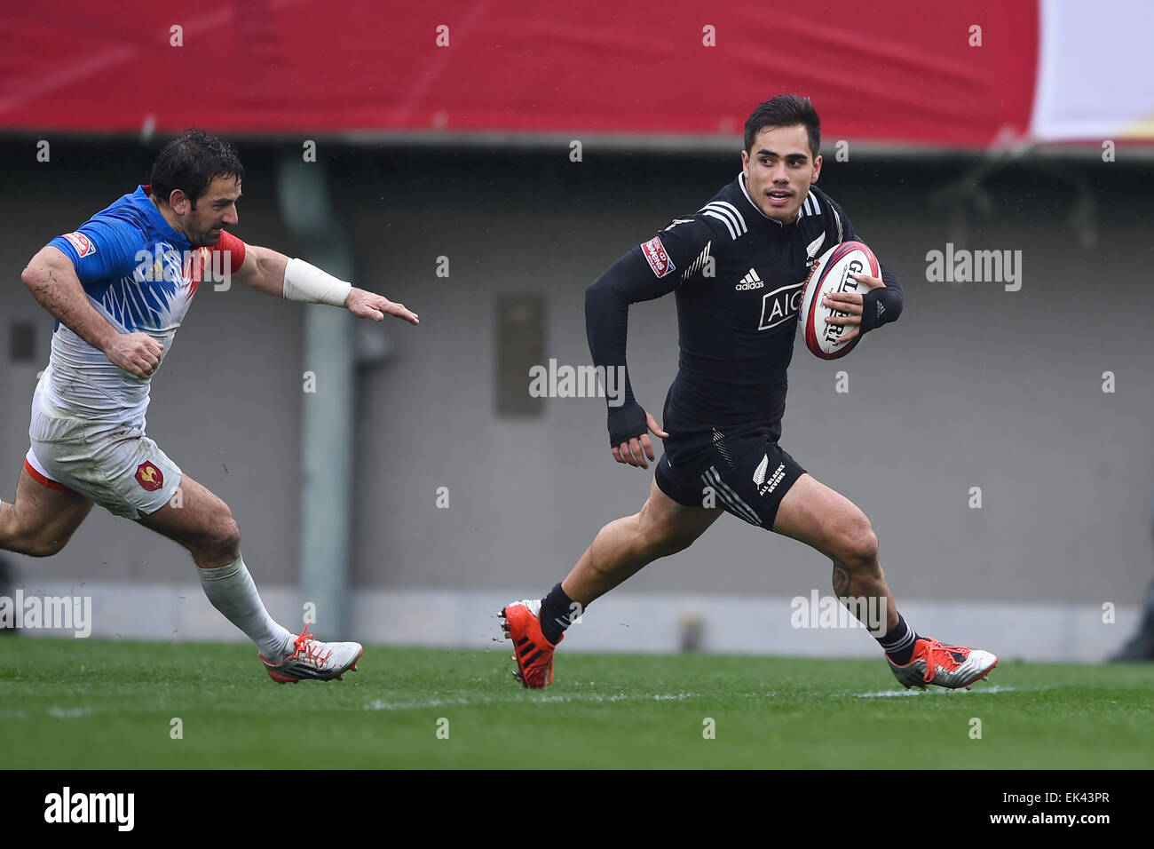 Tokyo, Japan. 5th Apr, 2015. Beaudine Waaka (NZL) Rugby : 2014-15 IRB ...