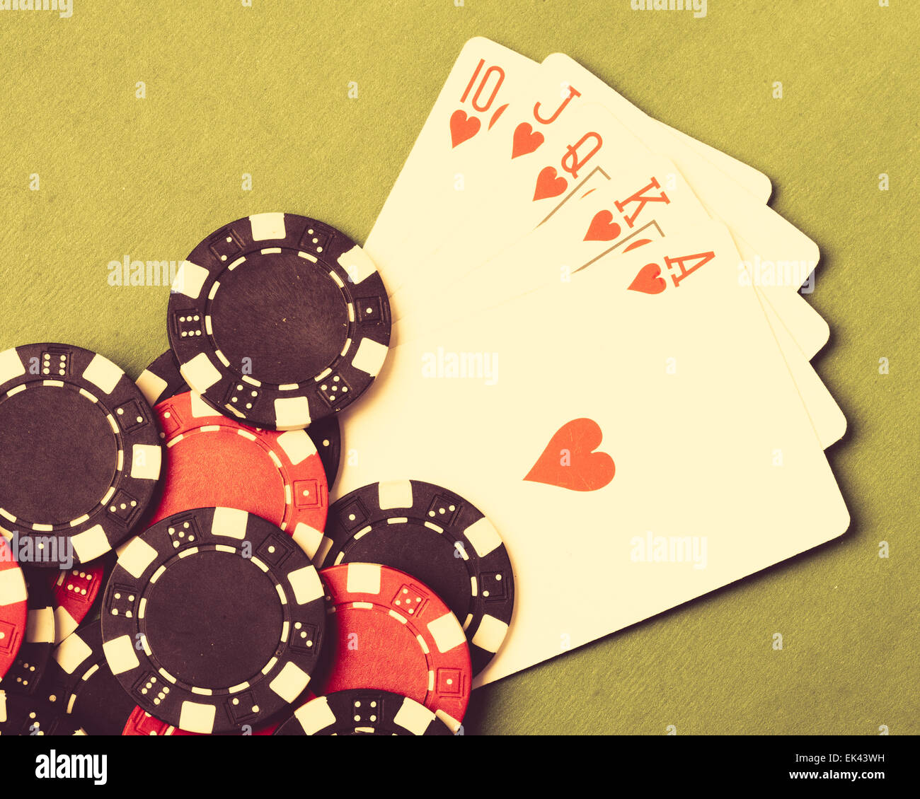 The Royal Flush Stock Photo - Alamy