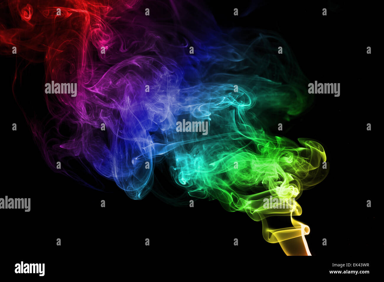 Abstract rainbow smoke design hi-res stock photography and images - Alamy