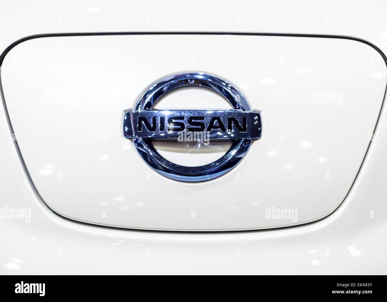 Nissan, Apr 2, 2015 : The logo of Japanese automaker Nissan is seen on ...