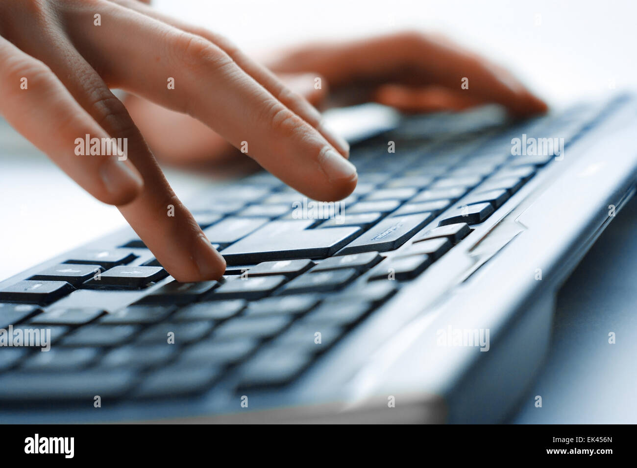 Business man studio typing hi-res stock photography and images - Alamy