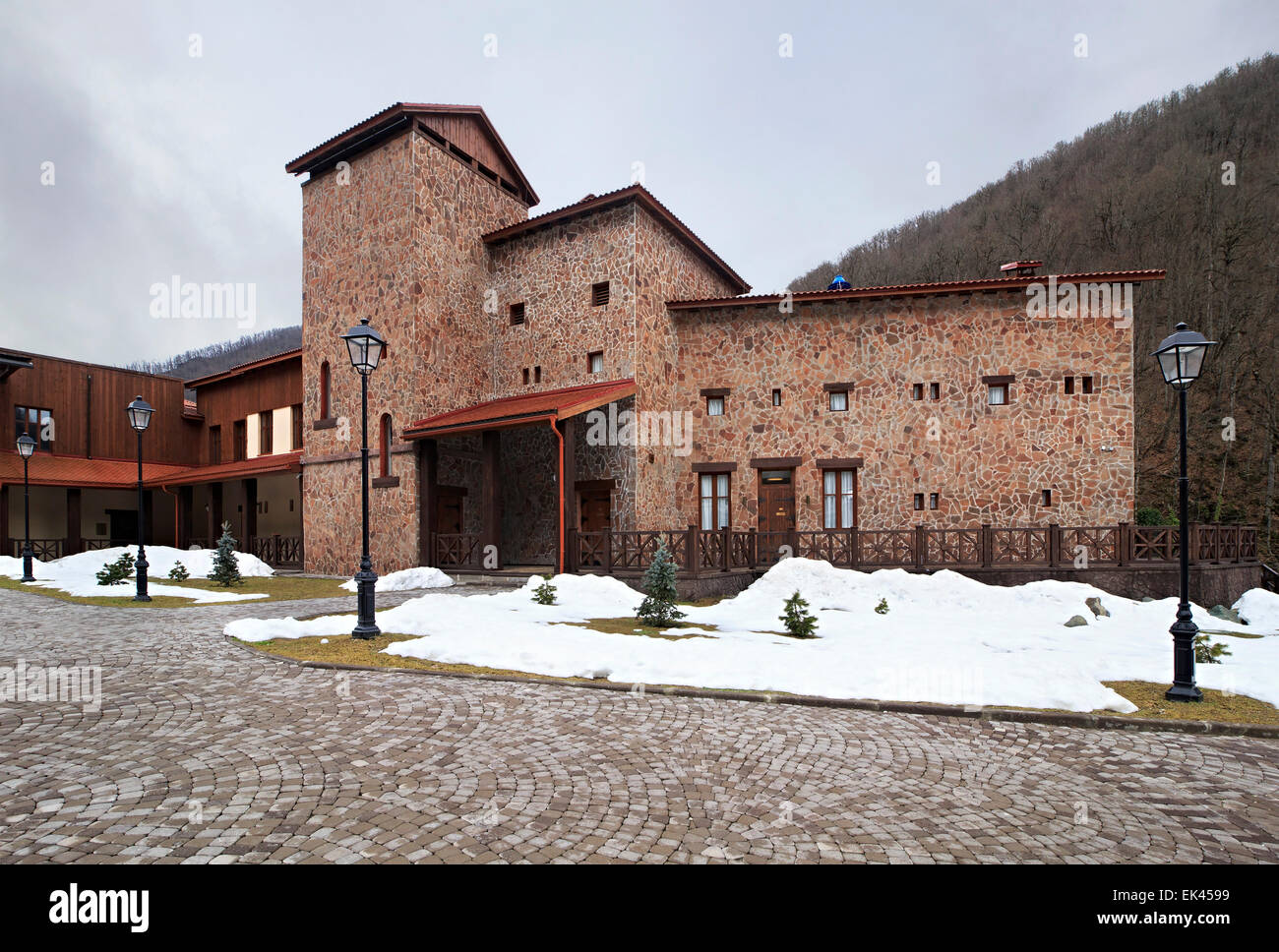 Historic architecture of Caucasus. Cultural and ethnographic center My ...