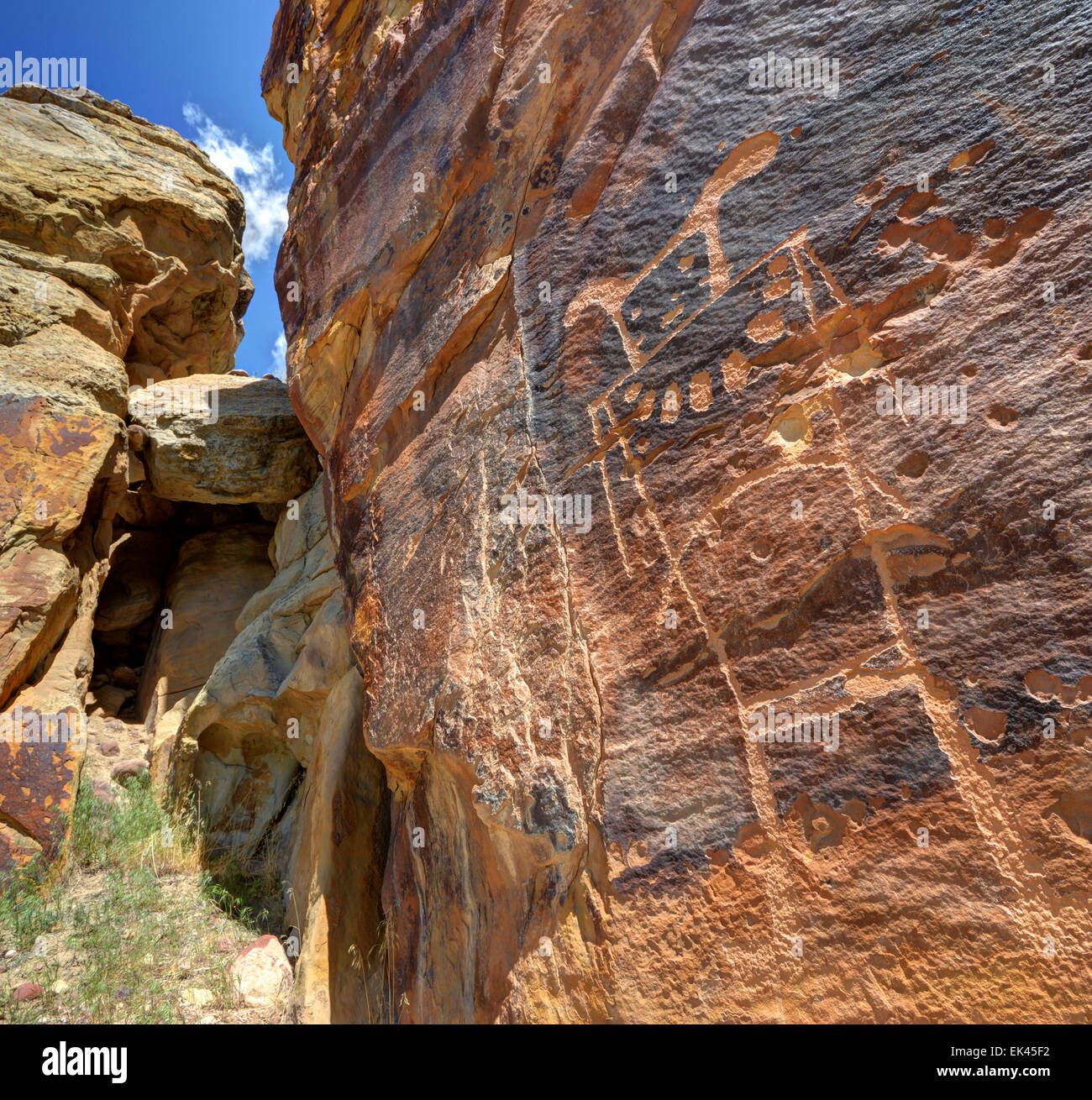 Mckee Springs Petroglyph - Dinosaur National Monument - Utah Stock ...