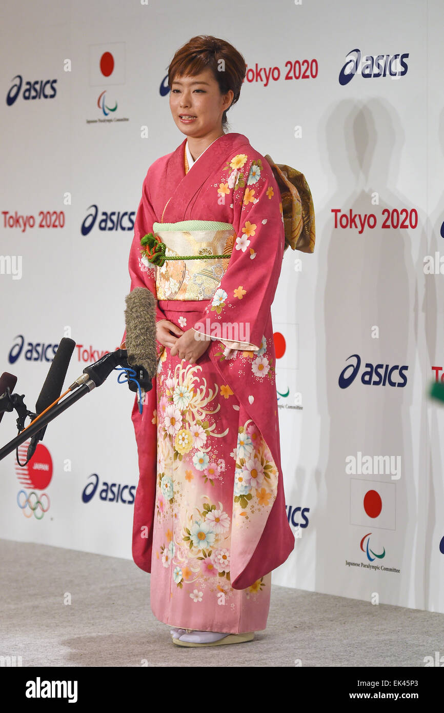 Kasumi Ishikawa, APRIL 6, 2015 : Asics has Press conference in Tokyo ...