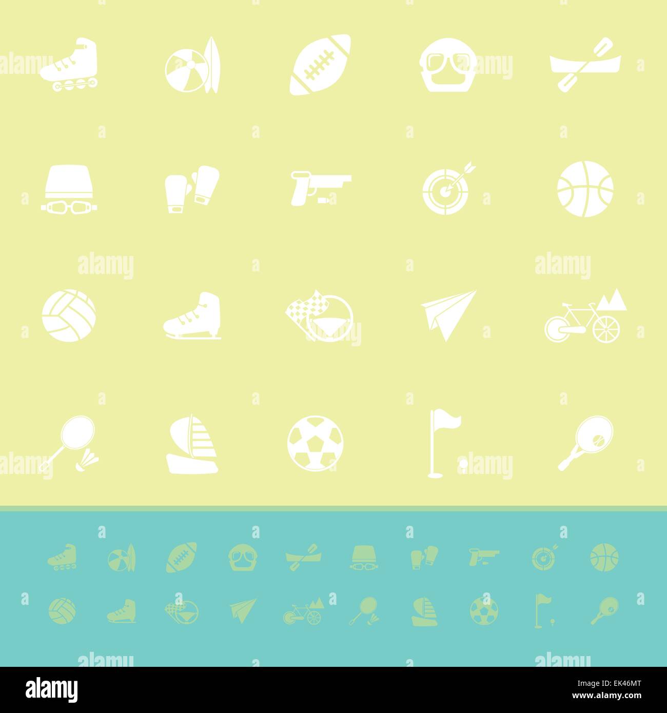 Extreme sport color icons on green background, stock vector Stock ...