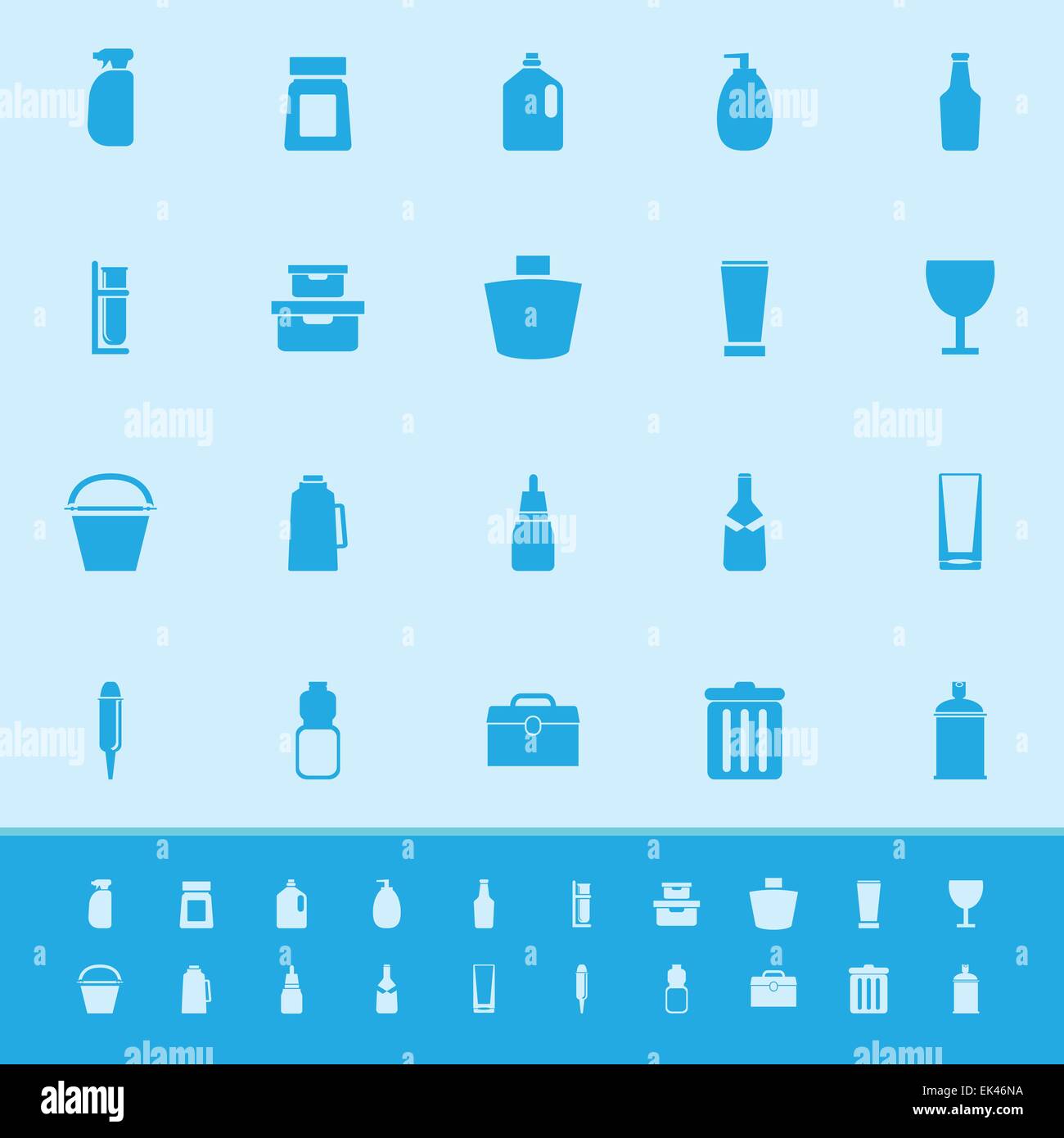 Design package color icons on blue background, stock vector Stock ...