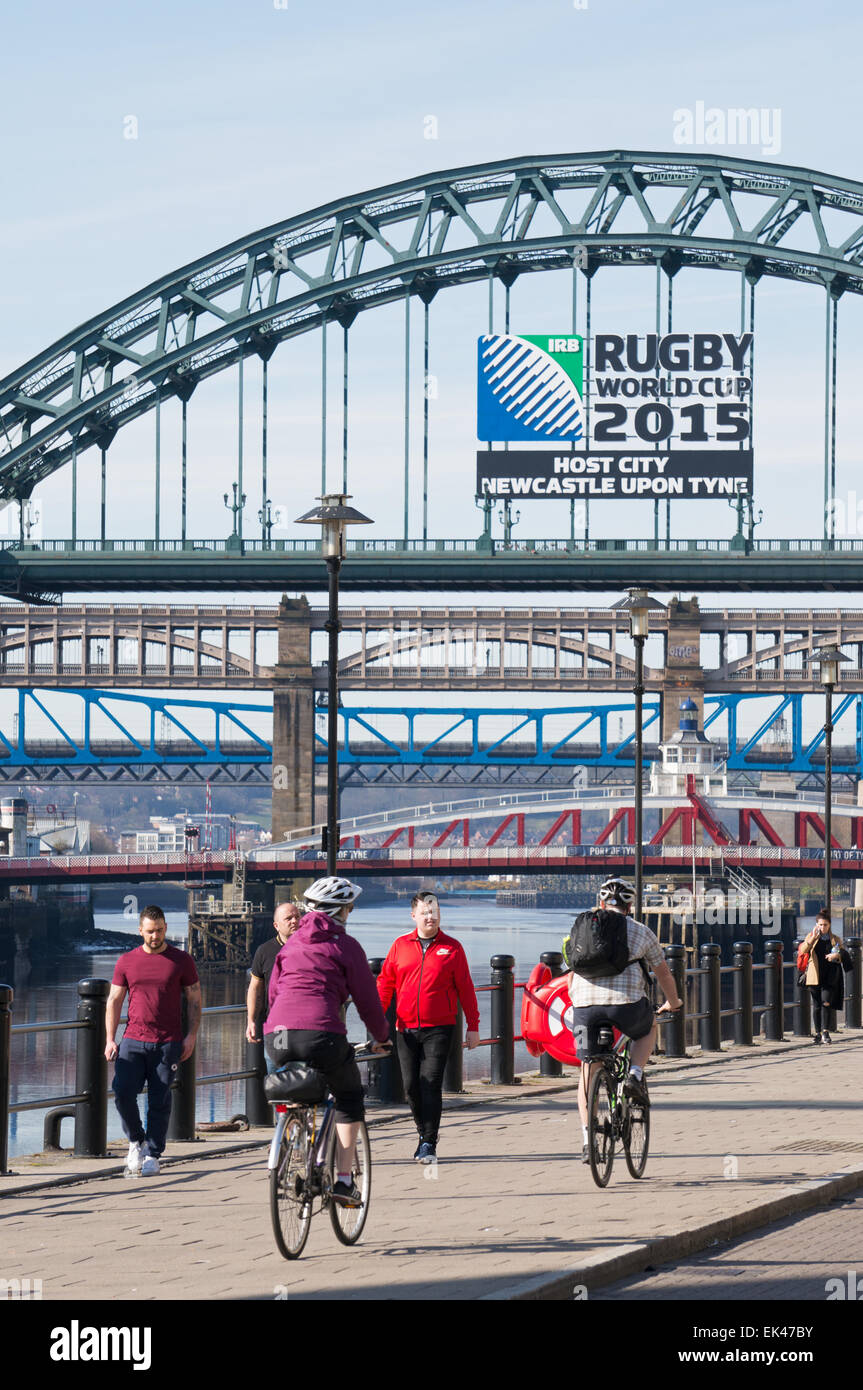 Newcastle bridges, people hi-res stock photography and images - Alamy