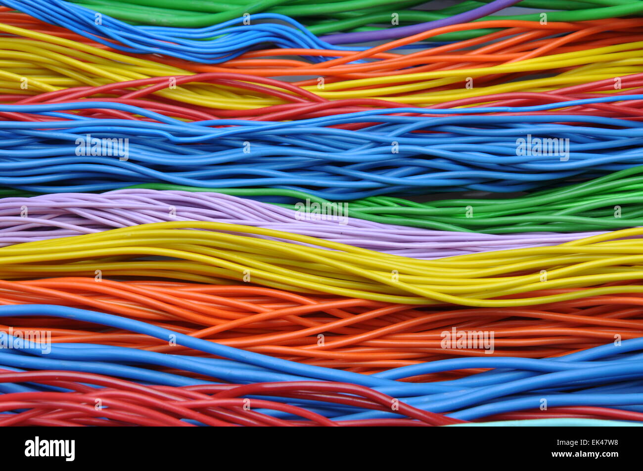 Colored wires in the global telecommunications networks Stock Photo - Alamy