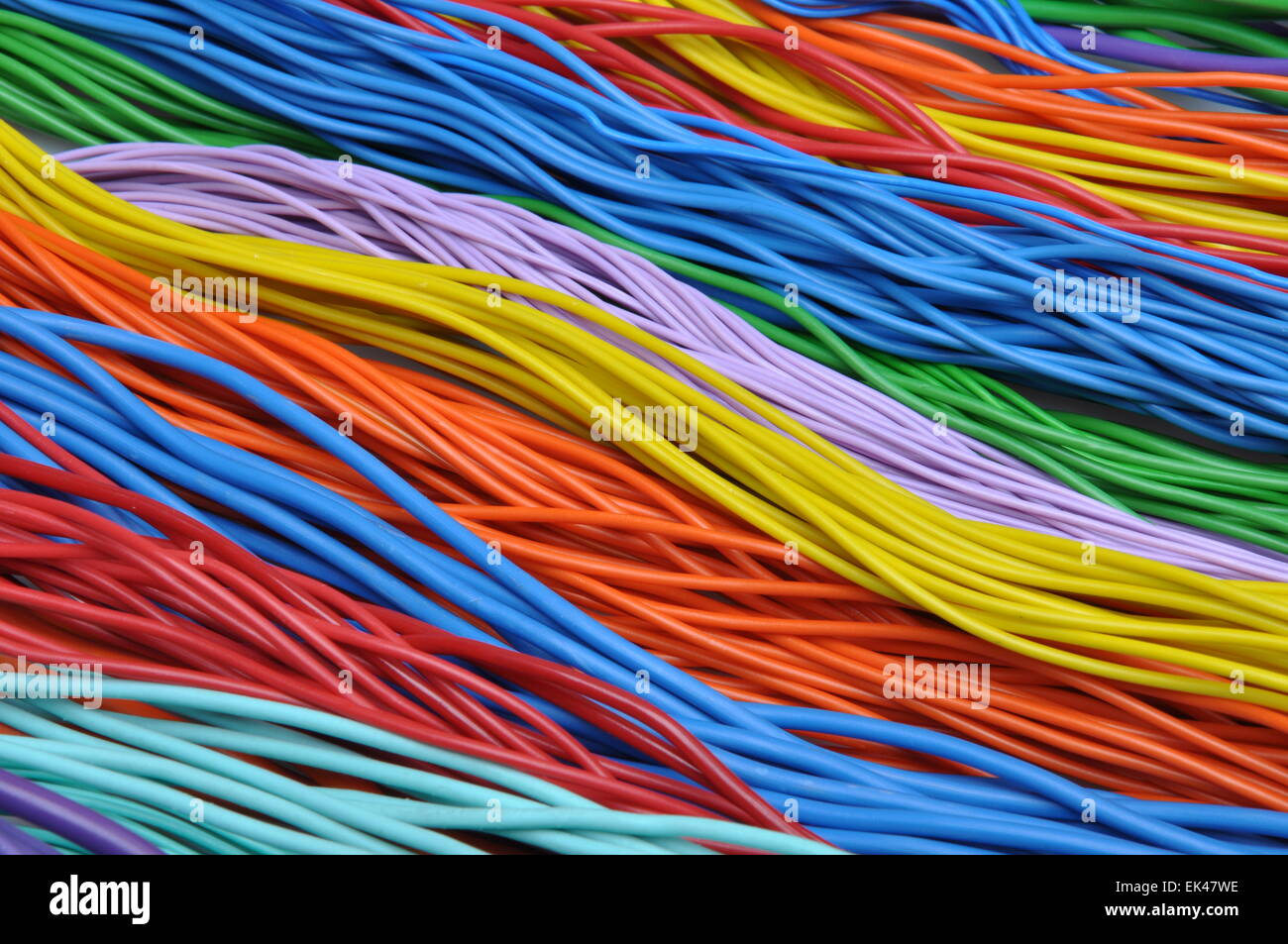 Colored wires in the global telecommunications networks Stock Photo - Alamy