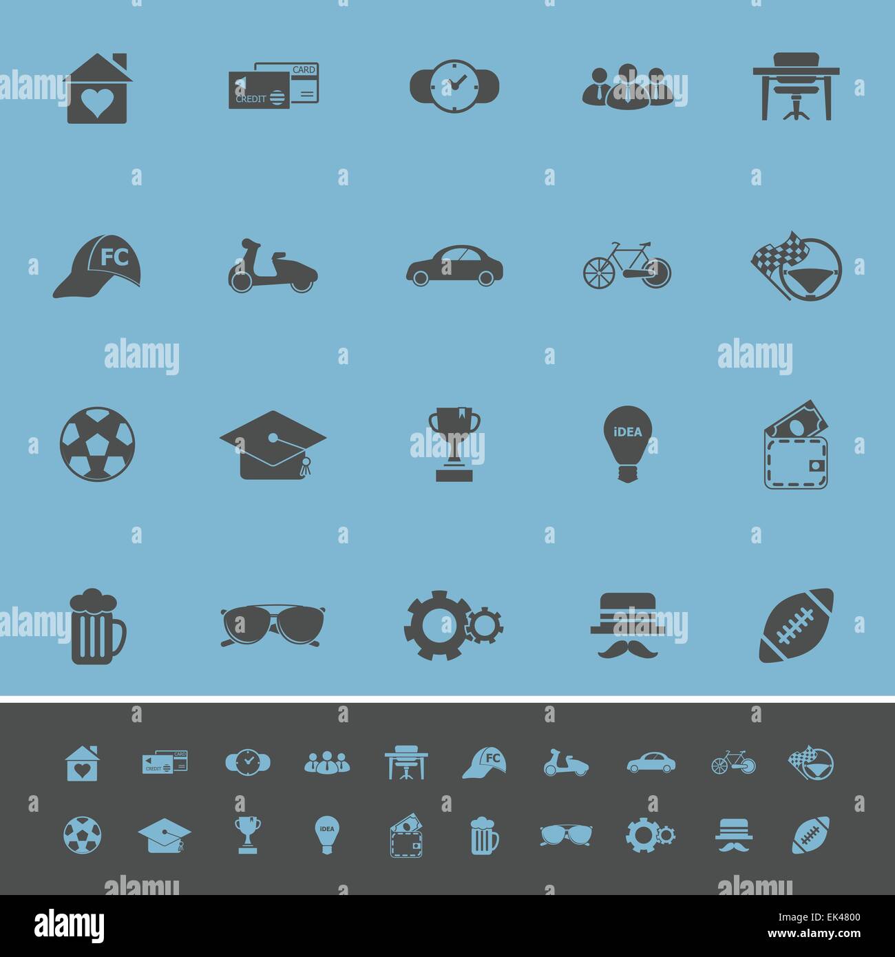 Normal gentleman color icons on blue background, stock vector Stock ...