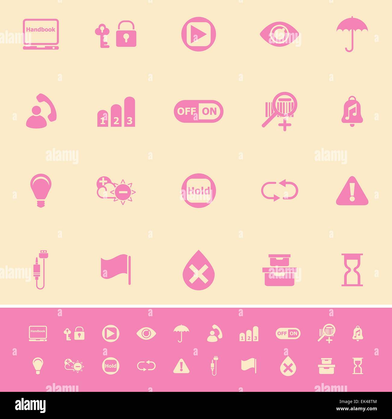 Home use machine sign color icons on light brown background, stock ...