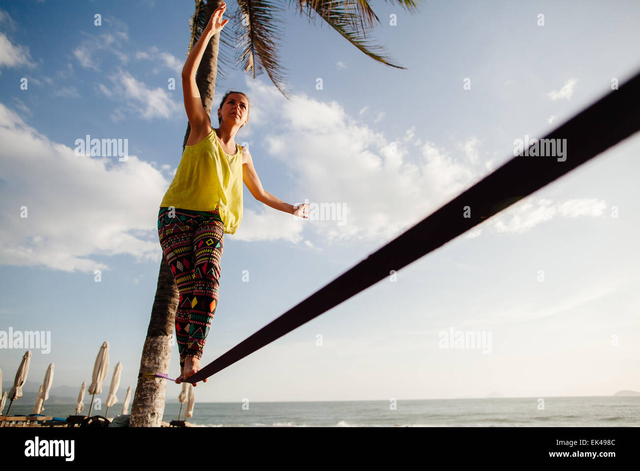 Girl Balancing Tightrope High Resolution Stock Photography and Images ...