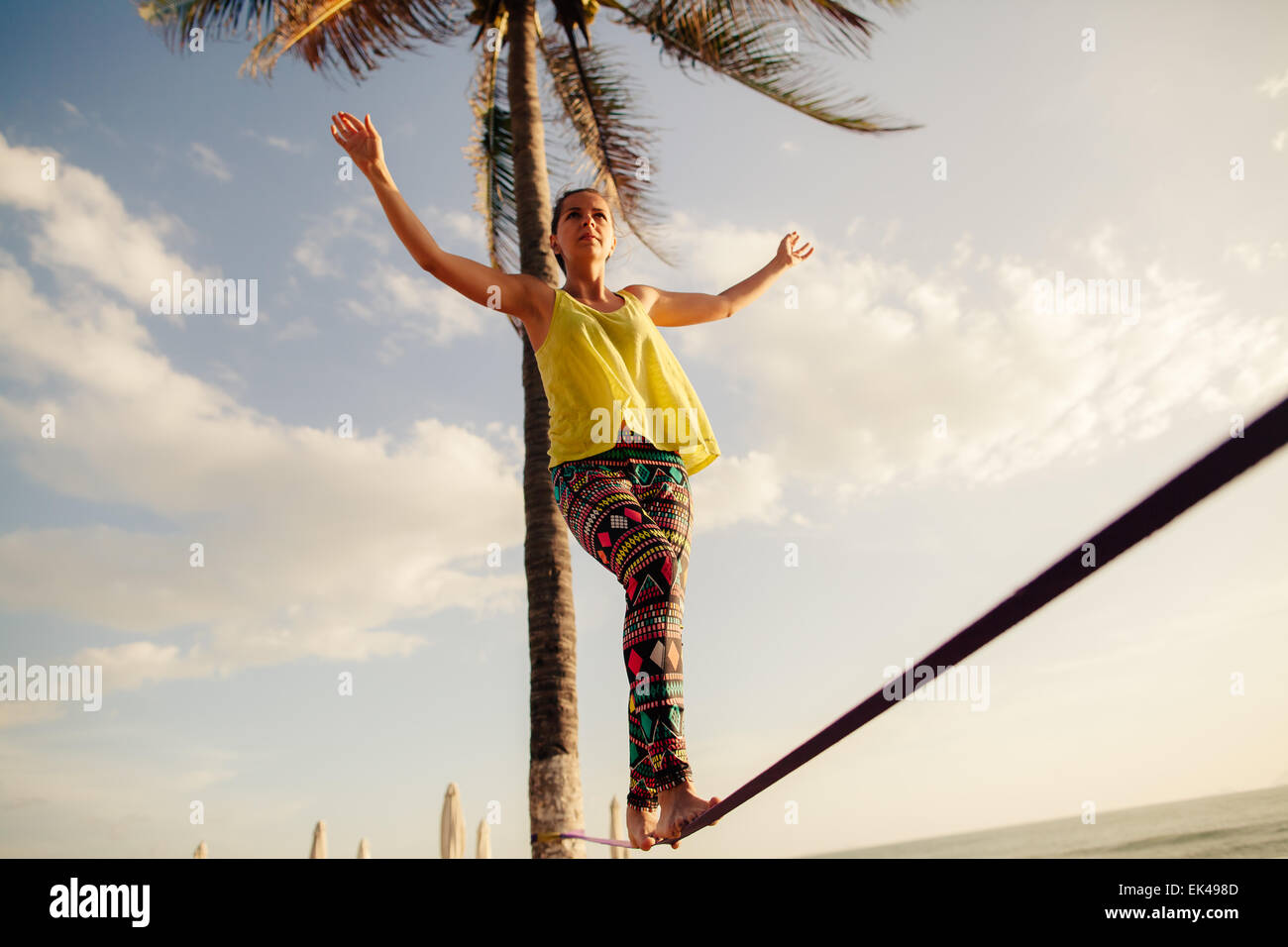 Girl on tightrope hi-res stock photography and images - Alamy