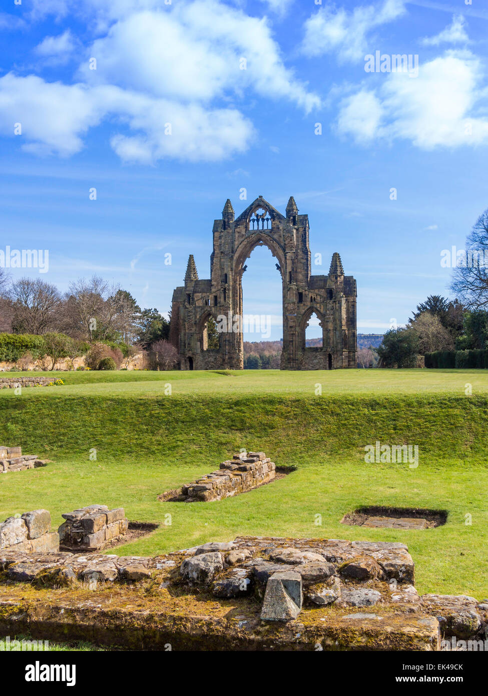 The ruins of the east end of a 14th century Augustinian priory founded ...