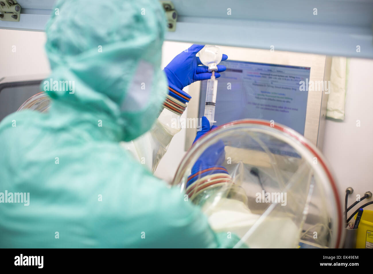 Work in super clean lab environment - (shallow DOF; color toned image ...