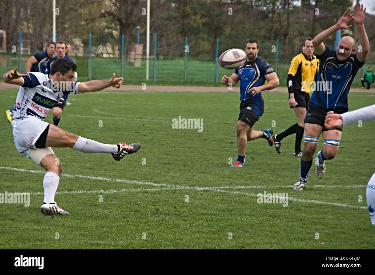 April 4, 2015. - Russia, Krasnodar. - European Rugby Challenge Cup 2015 ...