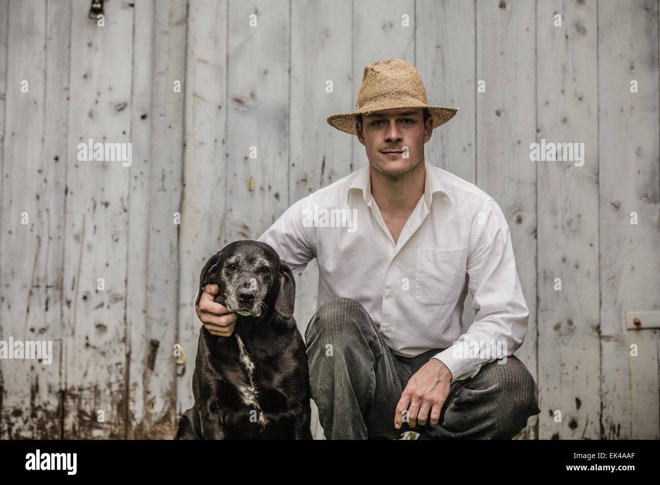 Farmhand 1940's hi-res stock photography and images - Alamy