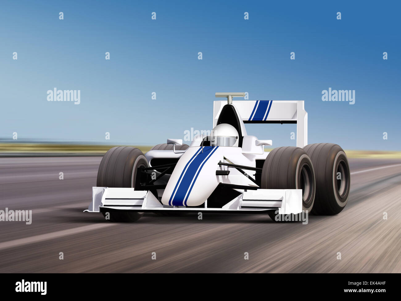 formula one race car on speed track - motion blur Stock Photo - Alamy