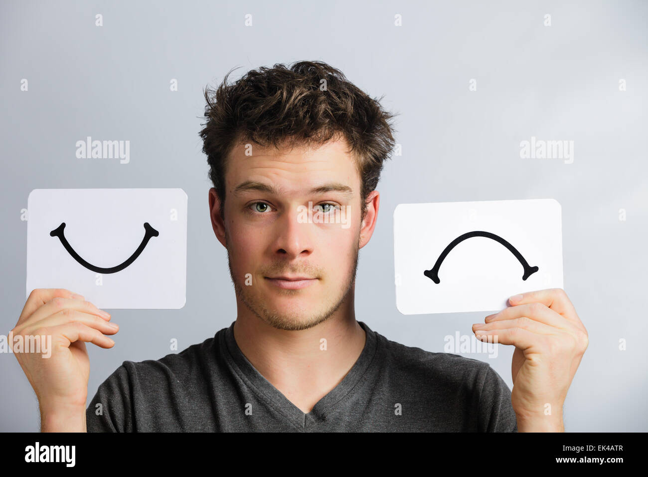 Happy and unhappy person hi-res stock photography and images - Alamy